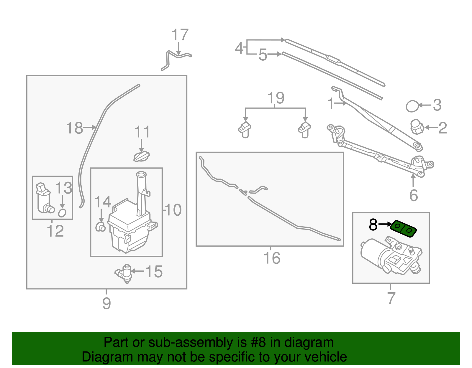 2010-2014 Hyundai Wiper Motor Arm 98160-0W000 | Retail Performance Auto ...