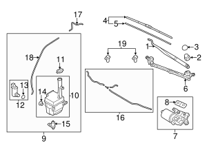 2010-2015 Hyundai Sonata Wiper Arm 98311-3S000 | OEM Parts Online