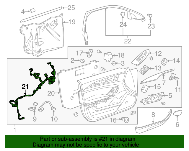 84281848 GM Front Passenger Side Door Wiring Harness | GM Parts Store