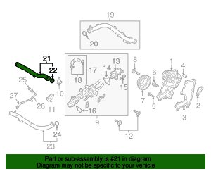 2017-2018 Genesis Pipe Assembly Water Inlet 25460-3L200 | OEM Parts Online