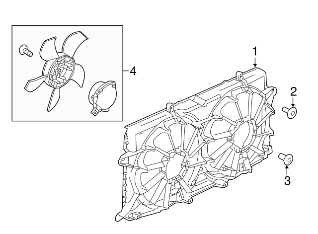 2015-2020 GM Engine Cooling Fan Rear Shroud 23390829 | OEM Parts Online