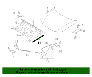 2006-2011 Hyundai Azera Support Cylinder 81161-3L001 | OEM Parts Online