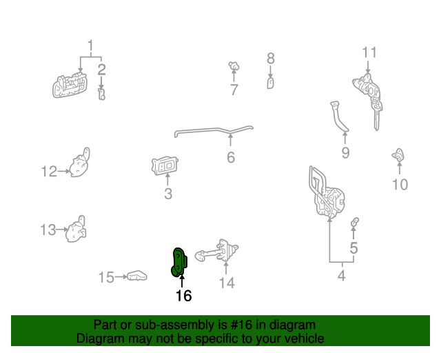 1995-2004 Toyota Tacoma Check Arm Side Cover 68621-35010 | Toyota Parts ...