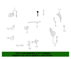 69749-89101 - Lock Rod Clamp 1989-2004 Toyota | Longo Toyota Parts