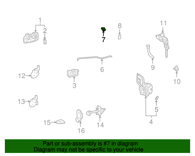 69749-89101 - Lock Rod Clamp - 1989-2004 Toyota | OEMGenuineParts.com