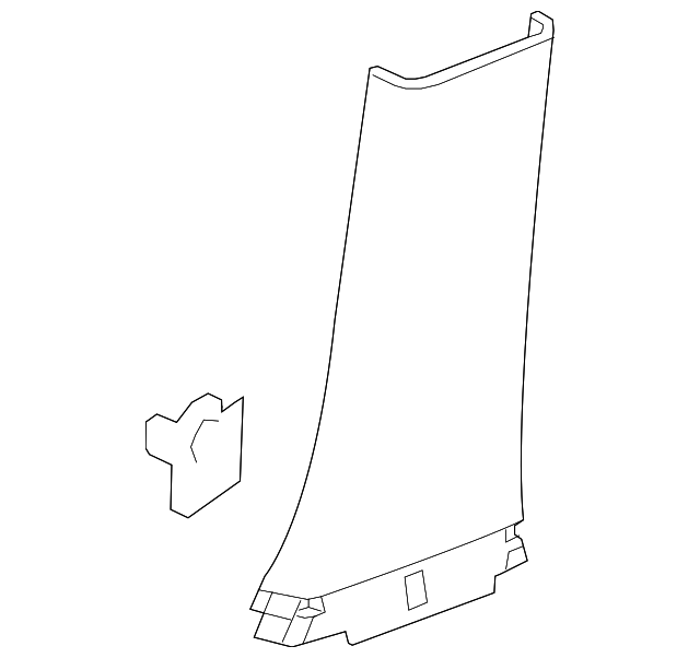 2011-2017 Buick Regal Cocoa Passenger Side Center Pillar Lower Trim ...