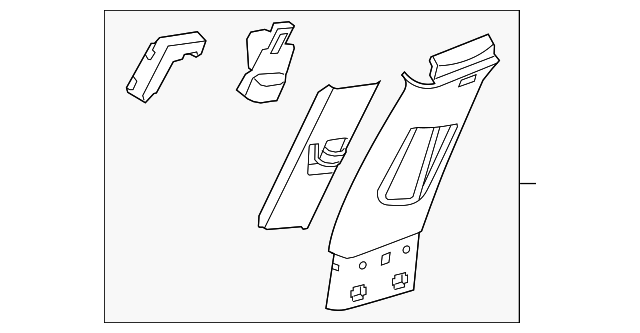 2011-2017 Buick Regal Upper Center Pillar Trim 22915598 | GMPartsDirect.com