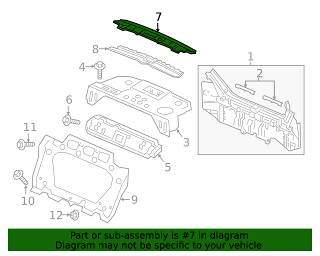 66501-TRT-A01ZZ - Upper Cross-Member 2018-2021 Honda Clarity | Honda ...