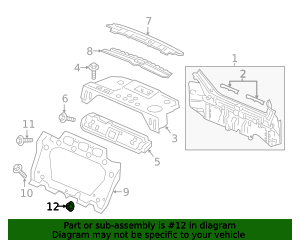 90361-S3Y-003 - Partition Panel Nut 2018-2021 Honda Clarity | Honda ...