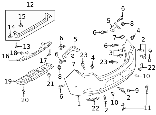 2019-2023 Mazda 3 Side Bracket BCKA-50-2H1 | RealMazdaParts.com