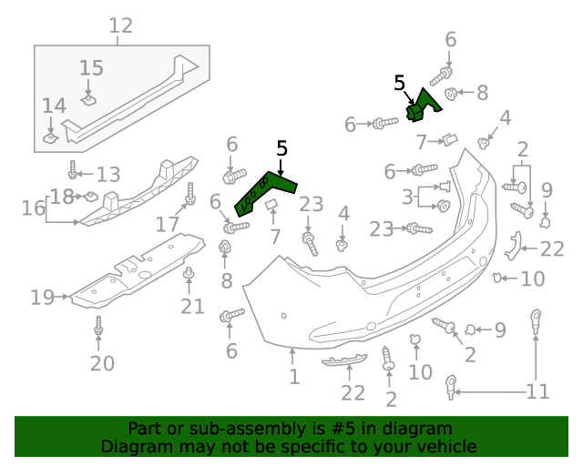 2019-2023 Mazda 3 Side Bracket BCKA-50-2H1 | RealMazdaParts.com