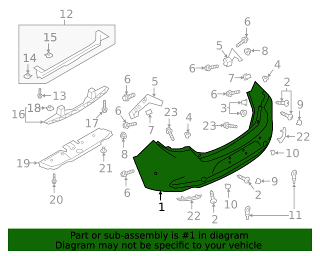 2019-2023 Mazda 3 Bumper Cover BDTS-50-221B-BB | Mazda Parts Advantage