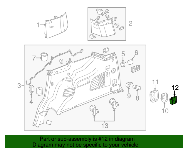 2013-2023 GM Jet Black Cargo Tie Down Loop Bolt Cap 13269368 ...