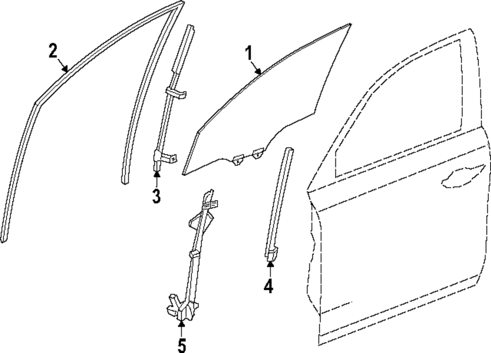 73350-T90-A01 - 2023-2025 Honda Pilot - Movable Glass | Genuine Honda Parts