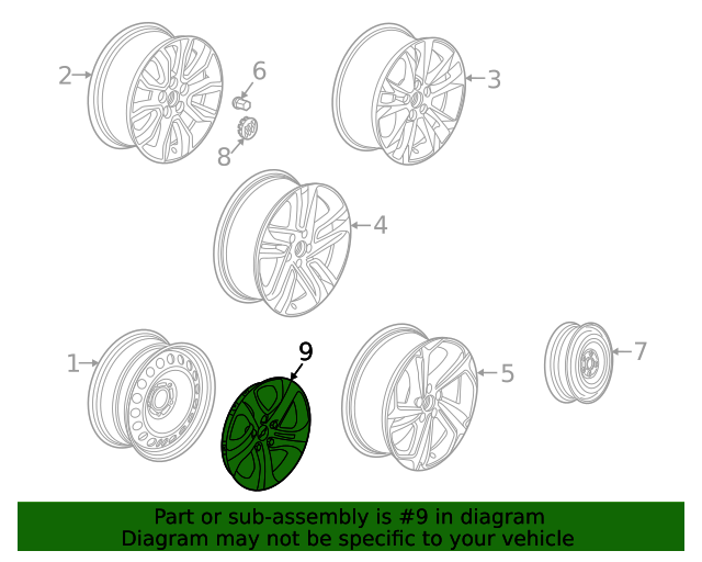 2021-2022 Chevrolet Trailblazer Wheel Trim Cover 42538448 ...