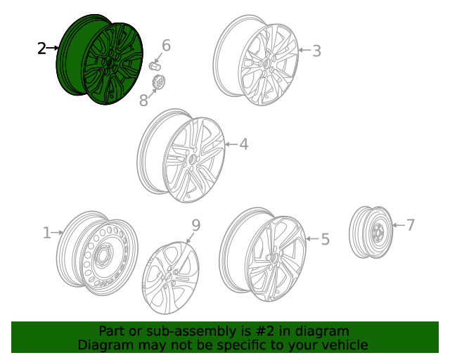 2021-2023 Chevrolet Trailblazer 17x7.5 Wheel #42481742 60006517 ...