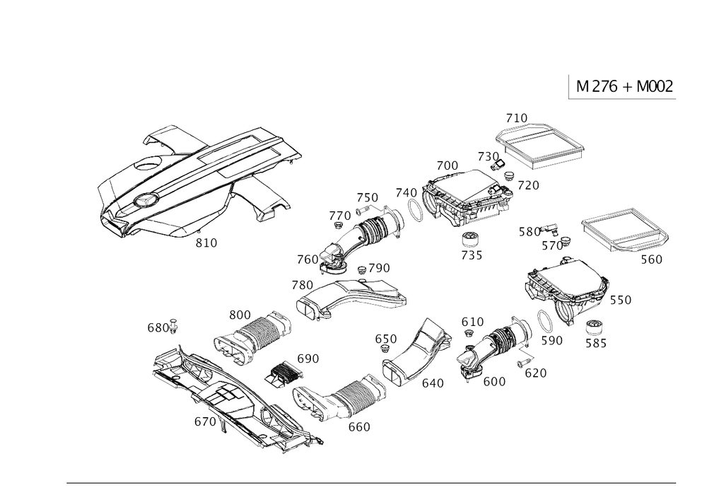 276-090-01-11 - Air Intake Hose 2015-2017 Mercedes-Benz | Mercedes-Benz ...
