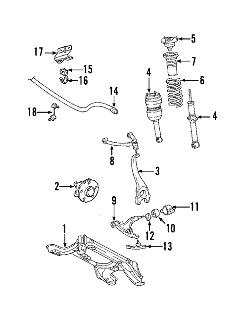 Front Suspension for 2005 Lexus LS430 | My L Parts