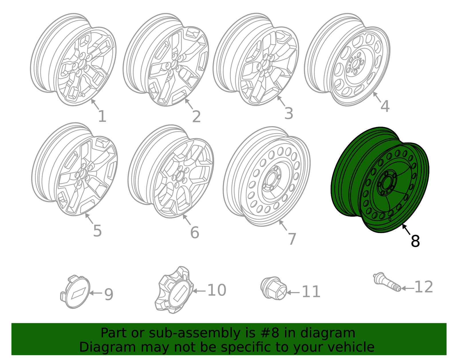 2021-2024 Ford Bronco Sport | Wheel Assembly | M1PZ-1015-A | Walls ...