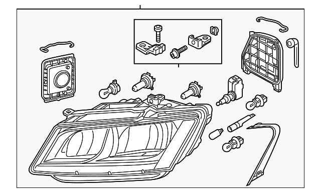 2013-2015 Audi Headlamp Assembly 8R0-941-004-AP | Audi USA Parts