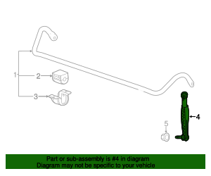 20887086 - Driver Side Front Stabilizer Shaft Link AutoNationParts.com