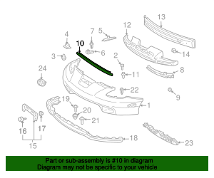 2000-2005 Toyota Celica Hood Seal (Front) 53395-20030 | Toyota Parts