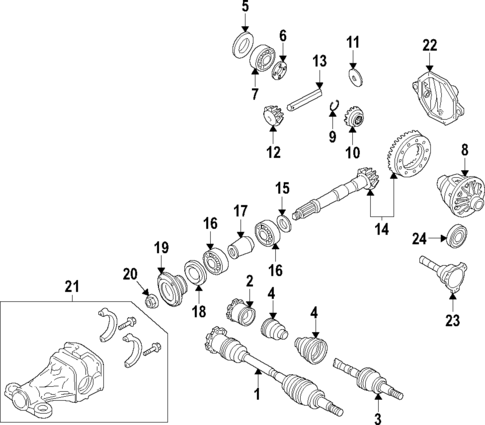 Rear Axle for 2018 Nissan Armada | Nissan Parts Store