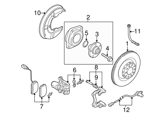 2007-2008 Audi RS4 Caliper 8E0-615-424-K | TascaParts.com