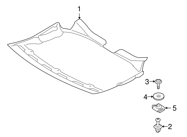 51757153790 - 2006-2008 BMW Engine Compartment Screening 517510 (51-75 ...