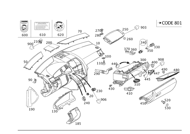 2008-2014 Mercedes-Benz Housing 204-680-00-10 | MB OEM Parts