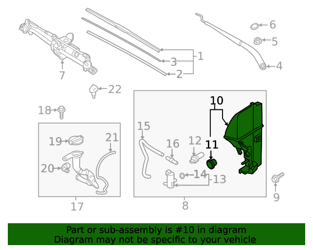 98620-J6000 - Reservoir 2019-2020 Kia K900 | Kia.Parts Store