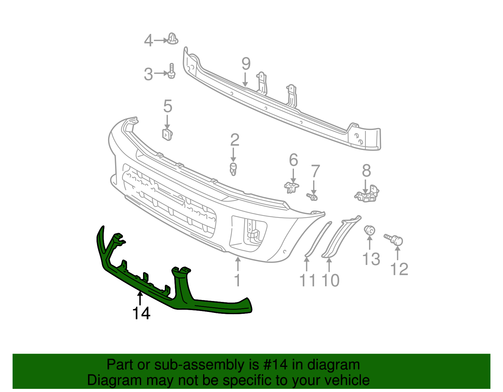 2001-2003 Toyota RAV4 Valance Panel 53931-42020 | Toyota Parts Center