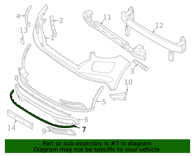 2020-2024 Hyundai Venue Lower Molding 86591-K2000 | World OEM Parts Hyundai