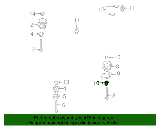 Mount Bolt Nut - Ford (-W719379-S439) | TascaParts.com