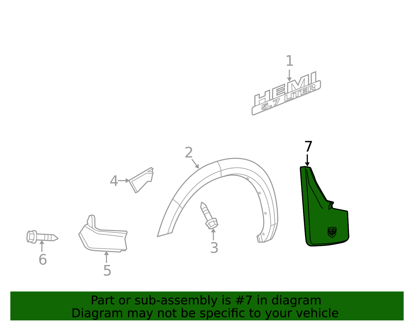 2009-2024 Mopar Front Splash Guards 82212287AC | Mopar Parts Canada