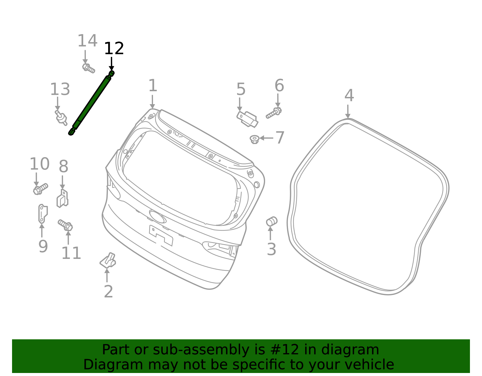 Genuine Lift Cylinder for 2019-2023 Hyundai | Part# 81830-S2000 ...