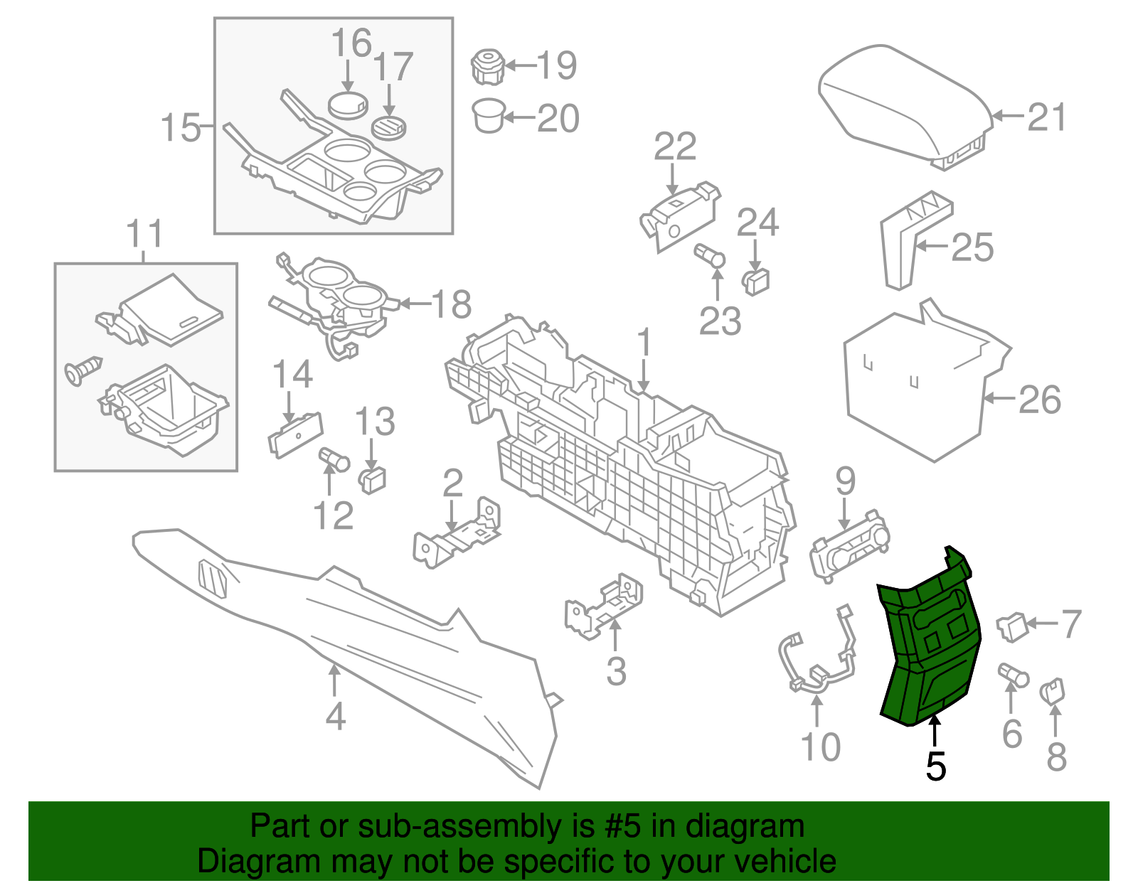 2011-2015 Ford Explorer | Rear Panel Trim | BB5Z-78045E24-BB | Walls ...