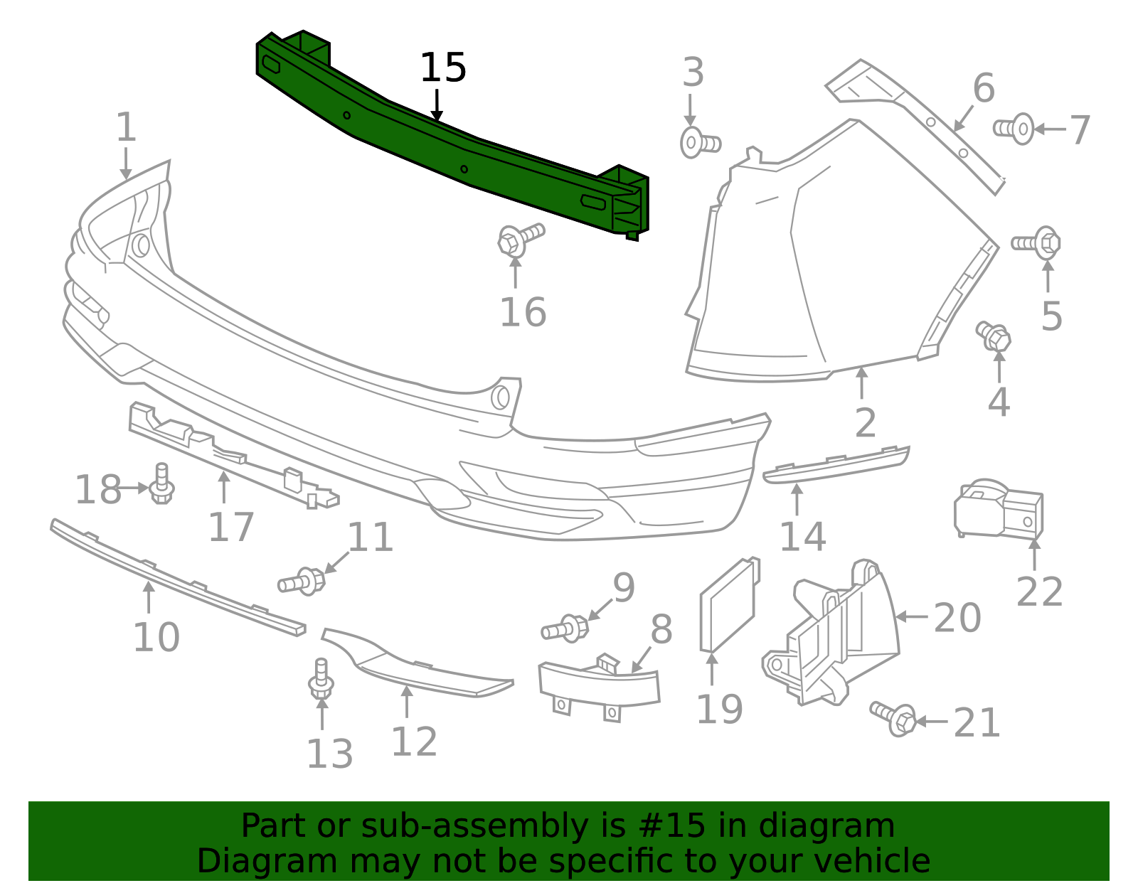 2017-2025 Honda CR-V 2017-2025 Honda CR-V - Beam Rear Bumper 71530-TLA ...