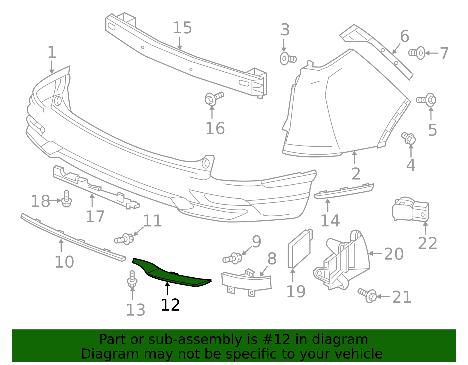 71517-TLA-A50 - Molding L Rear Bumper (Lower) - 2020 Honda CR-V ...