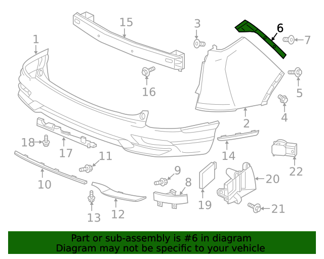 2017-2020 Honda CR-V Spacer, R Rear Bumper Side 71593-TLA-A01 | OEM ...