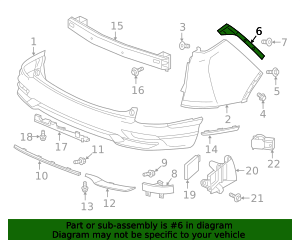 2017-2020 Honda CR-V Spacer, R Rear Bumper Side 71593-TLA-A01 | OEM ...