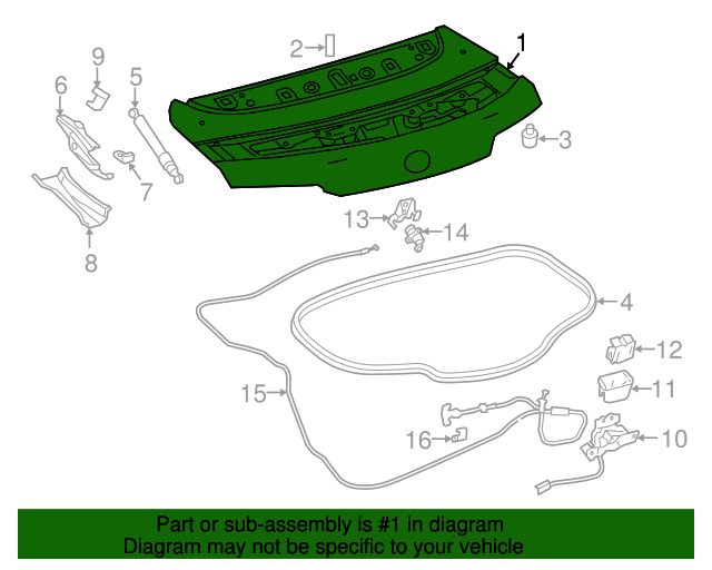 64401-11902 - Deck Lid 2018-2024 Lexus | AutoNation Parts