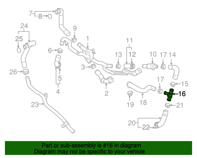 T-Piece - Audi (N-907-944-01) | Audi USA Parts
