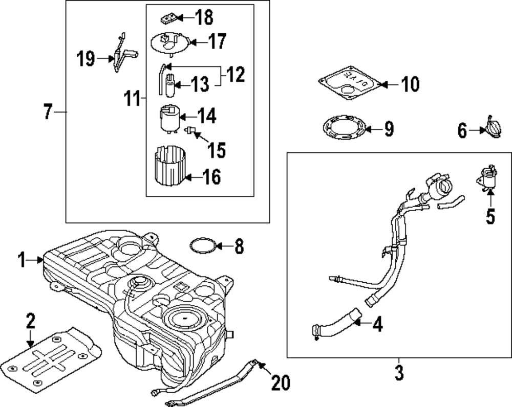 2022-2025 Hyundai Santa Cruz Fuel Filler Neck 31030-K5000 | Hyundai ...