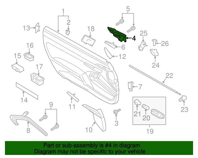 2012-2024 Porsche Interior Door Handle 991-555-521-02-V08 ...