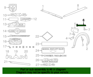 2011-2022 Ram Spat 5182365AB | TascaParts.com