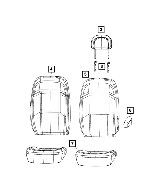 2022-2023 Ram Front Seat Cushion 7MP50TX7AA | Mopar Estores