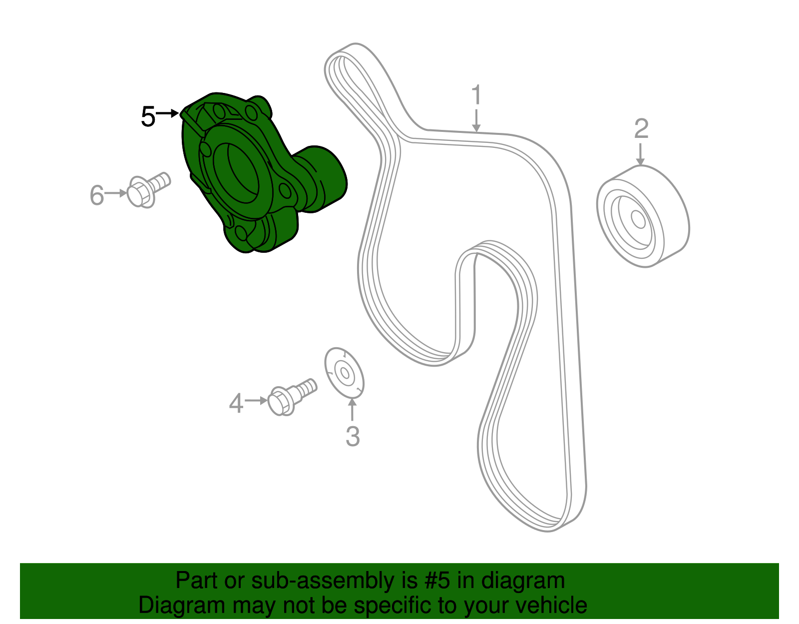 2014-2016 Subaru Serpentine Tensioner 23769AA060 | Subaru Parts Store