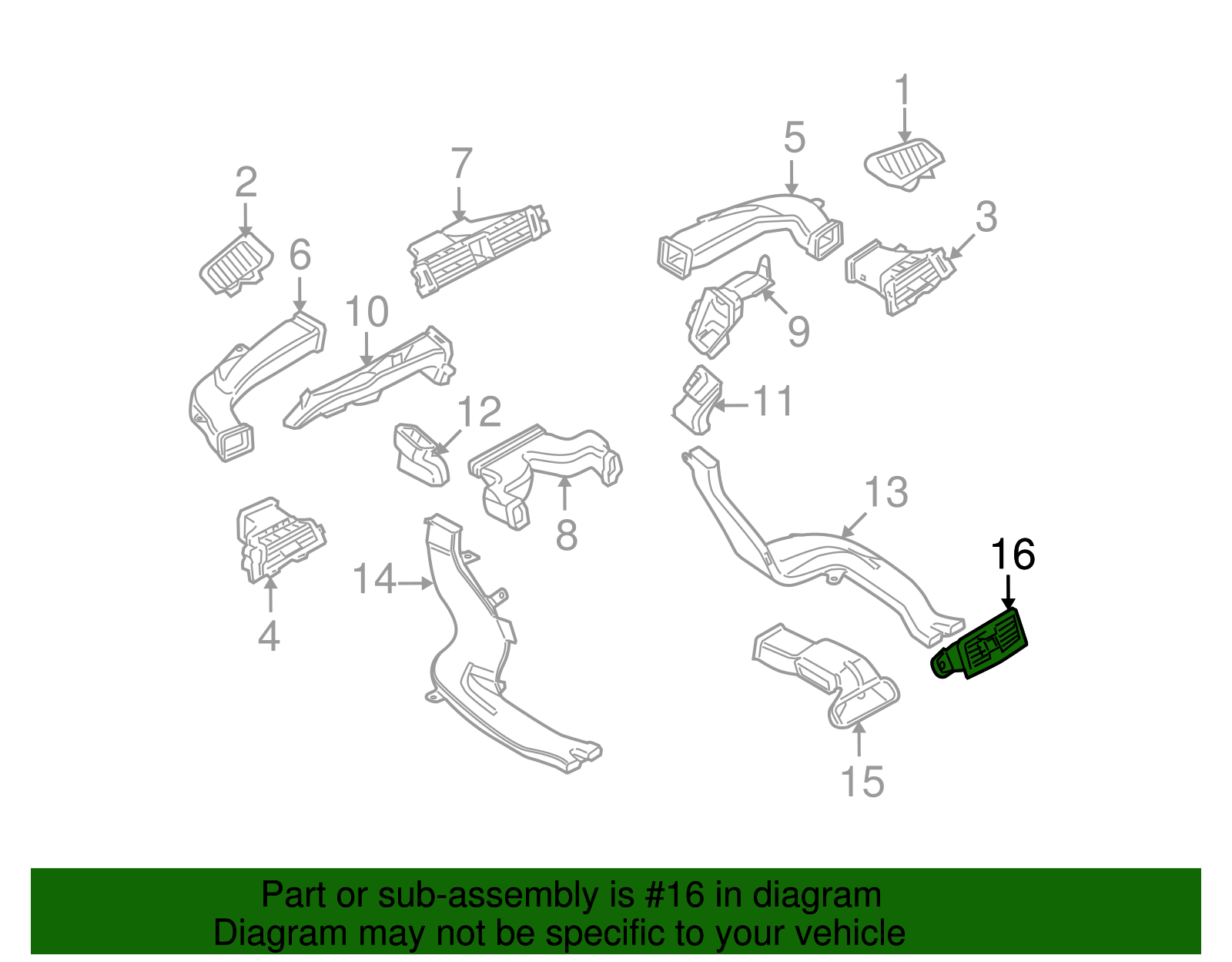 64-22-7-210-639 - Vent Grille - 2006-2012 BMW | BMW Parts Exchange