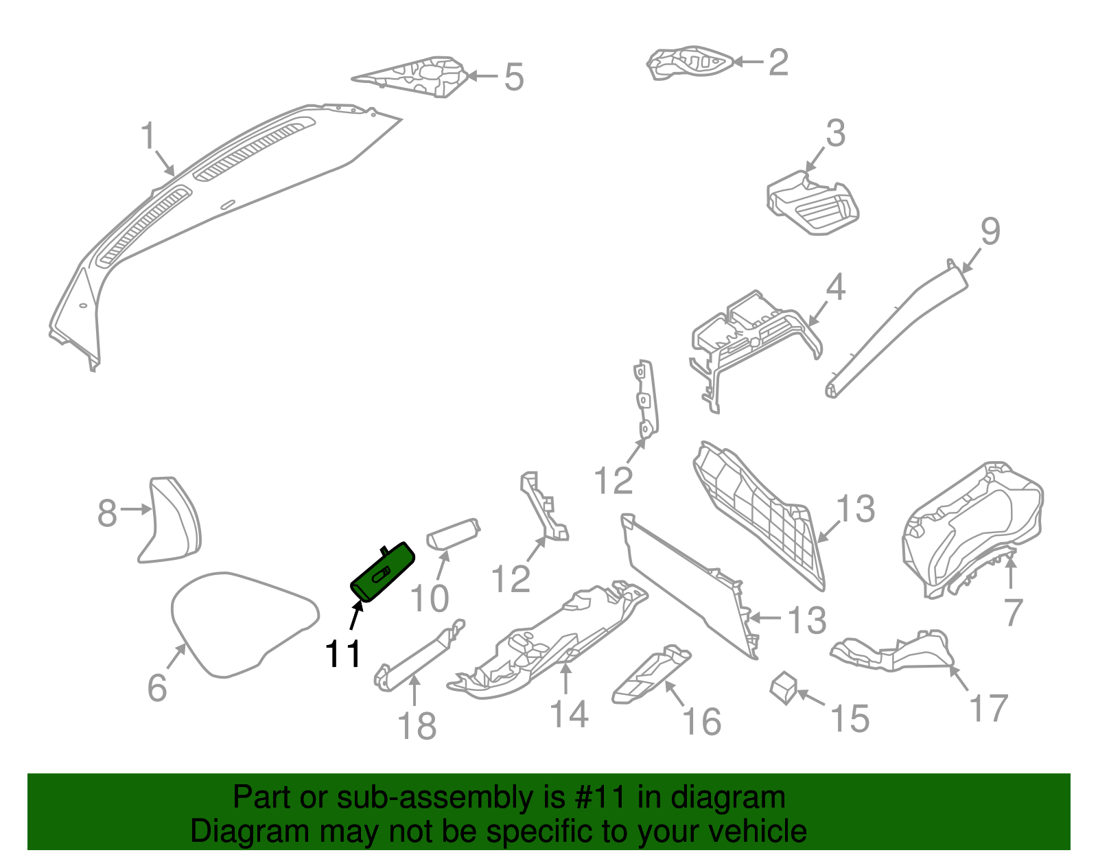 2016-2018 Nissan Maxima Finish Molding 68410-4RA0A | Sullivan Brothers ...
